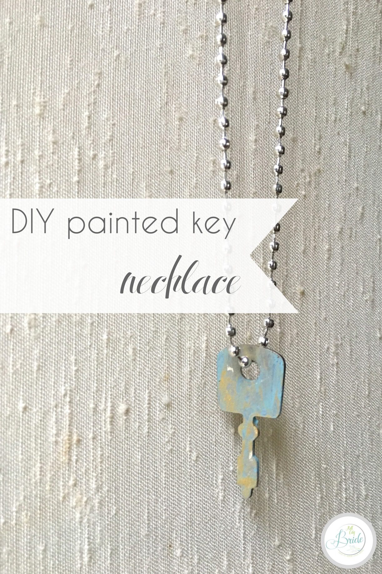 DIY Painted Key Necklace - Hill City Bride | Virginia Wedding Blog